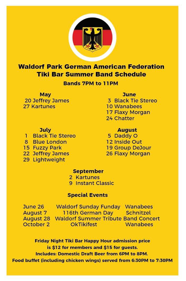 Band Schedule – Waldorf Park G.A.F.